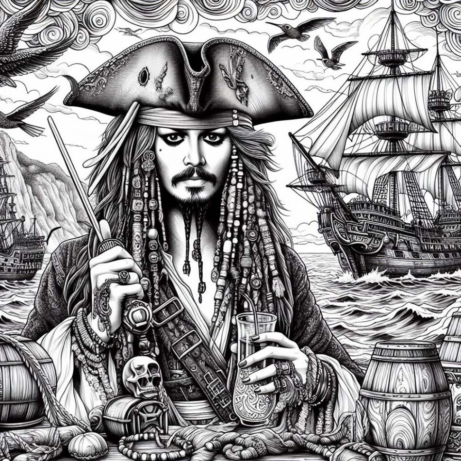 Ces coloriages de Pirates des Caraïbes gratuits te sauveront la mise ...