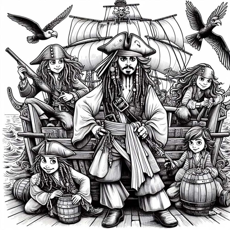 Ces coloriages de Pirates des Caraïbes gratuits te sauveront la mise ...
