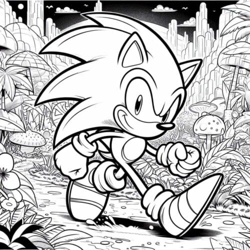 Coloriage Sonic gratuit à imprimer