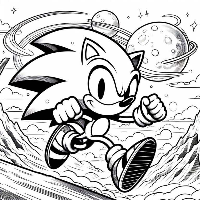 Coloriage Sonic gratuit à imprimer